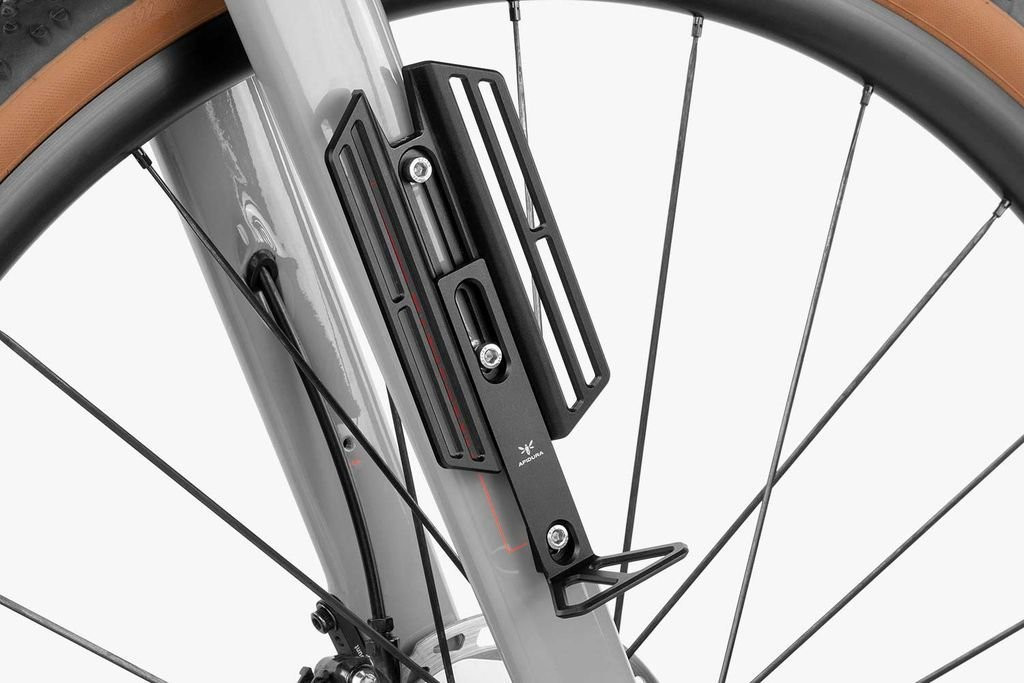 Fork support for bikepacking Apidura Cargo Cage