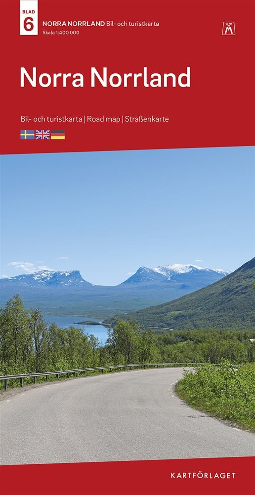 Road map of northern Sweden: Kartförlaget Norra Norrland - Swedish Lapland