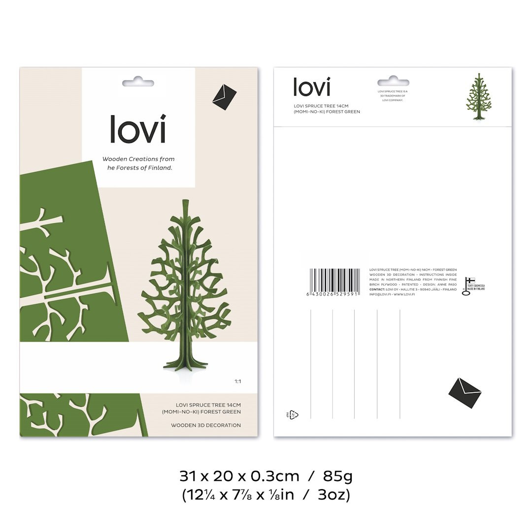 Lovi Spruce Tree - Decorative wooden tree made in Finland