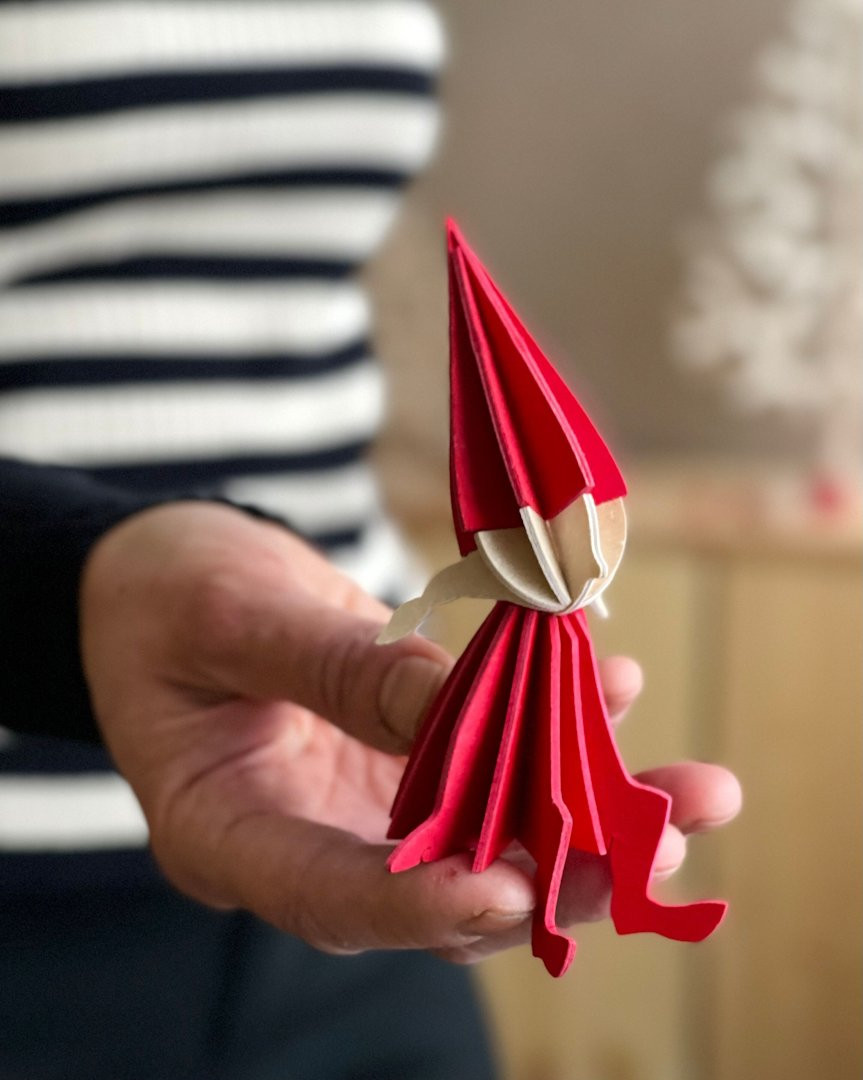 Lovi Elf Girl - Decorative wooden elf girl made in Finland