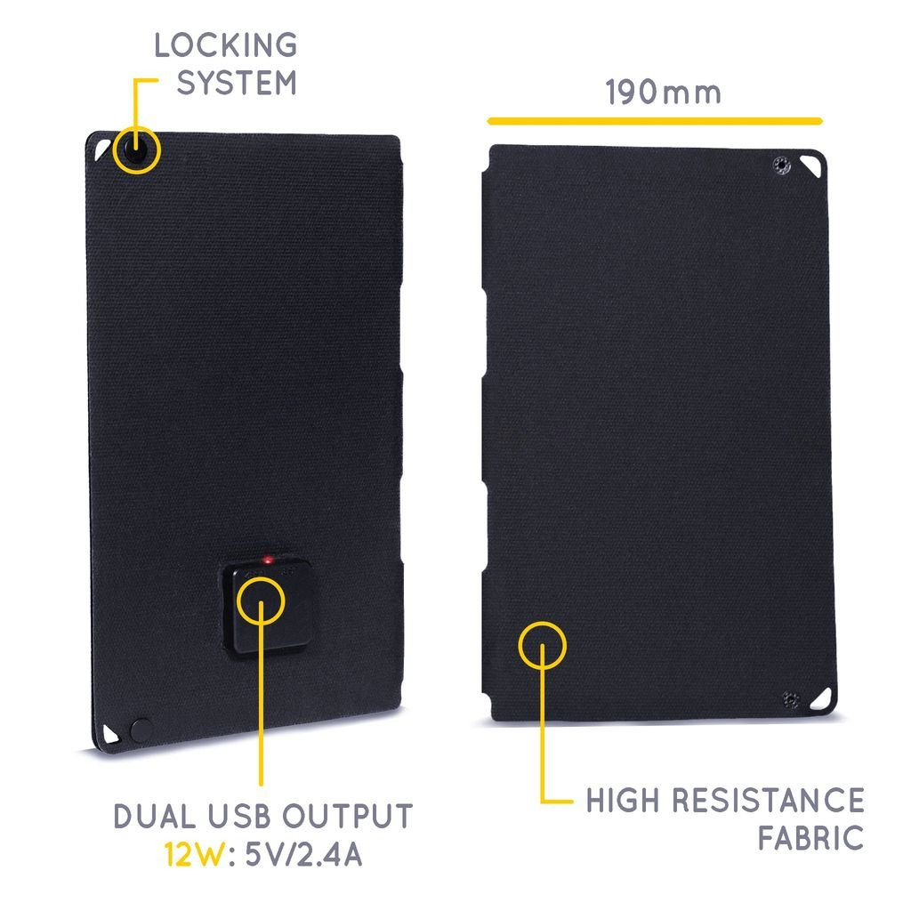 Lightweight, flexible solar panel for travel and hiking Sunslice Fusion ...