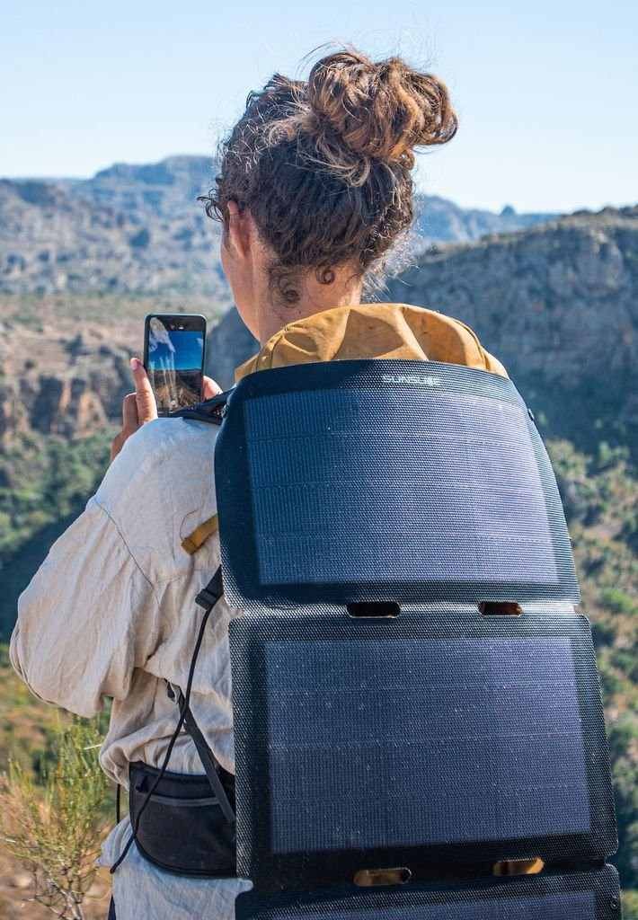 Lightweight, flexible solar panel for travel and hiking Sunslice Fusion ...