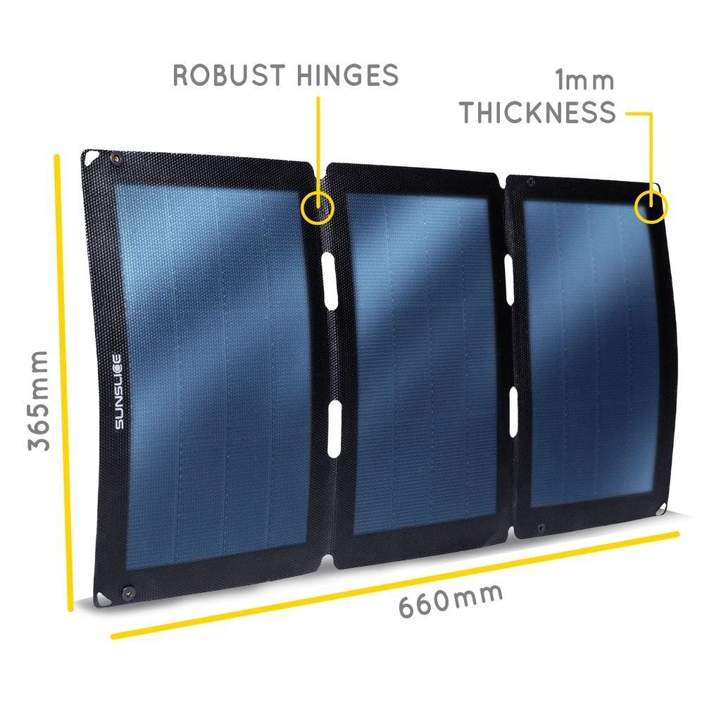 Lightweight, flexible solar panel for travel and hiking Sunslice Fusion FLEX 24