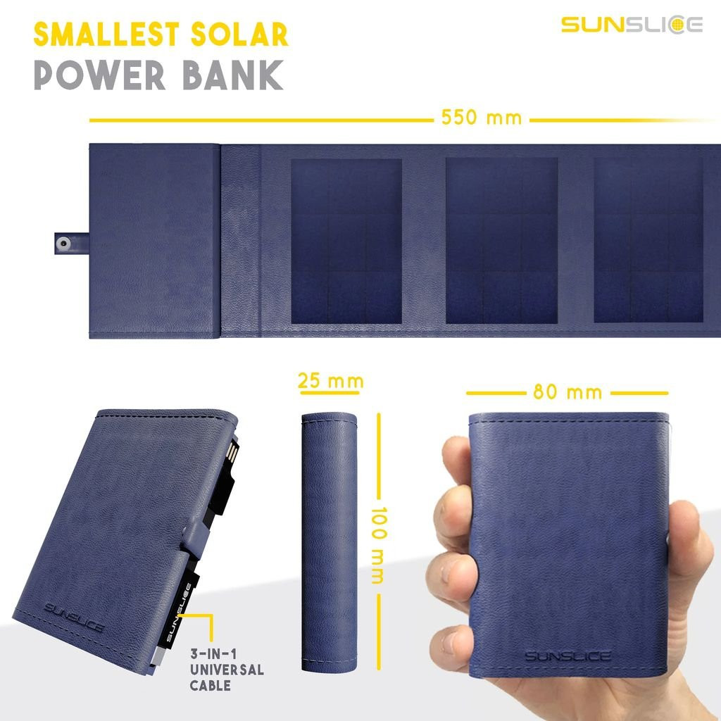 Elegant and compact pocket solar panel Sunslice Photon