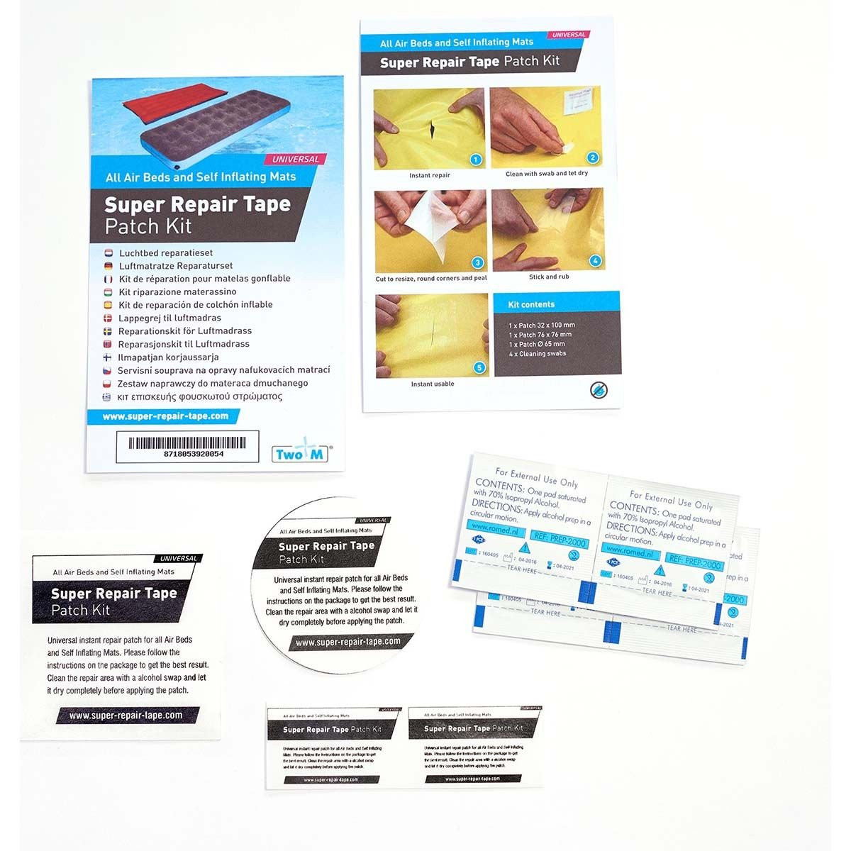 Super Repair Tape Patch Kit: All air beds and Self Inflating Mats