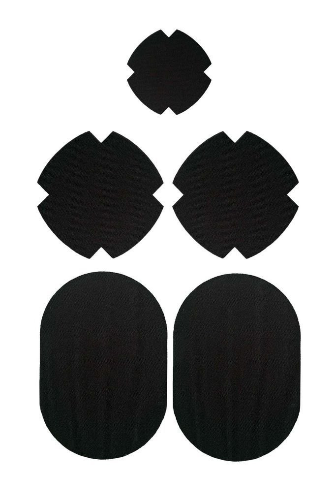 Kit of 5 FabPatch Stretch Yönmusta all-textile repair patches