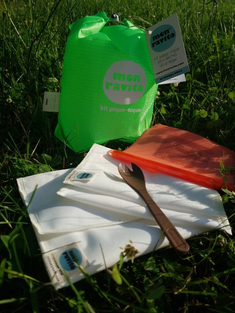 Reusable picnic kit, circular economy, made in Rhône-Alpes - Mon Ravito