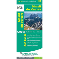 Carte IGN Top 75 Massif du Vercors - Outdoor and Hiking Map 1:75 000